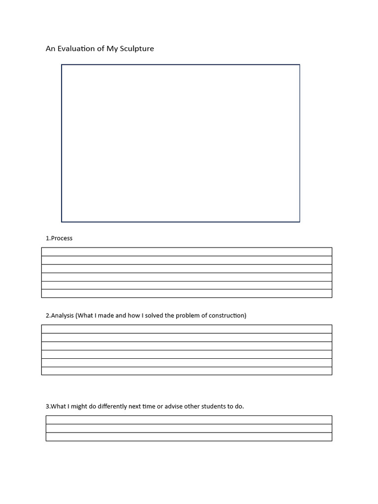 My Evaluation of My Sculpture | PDF