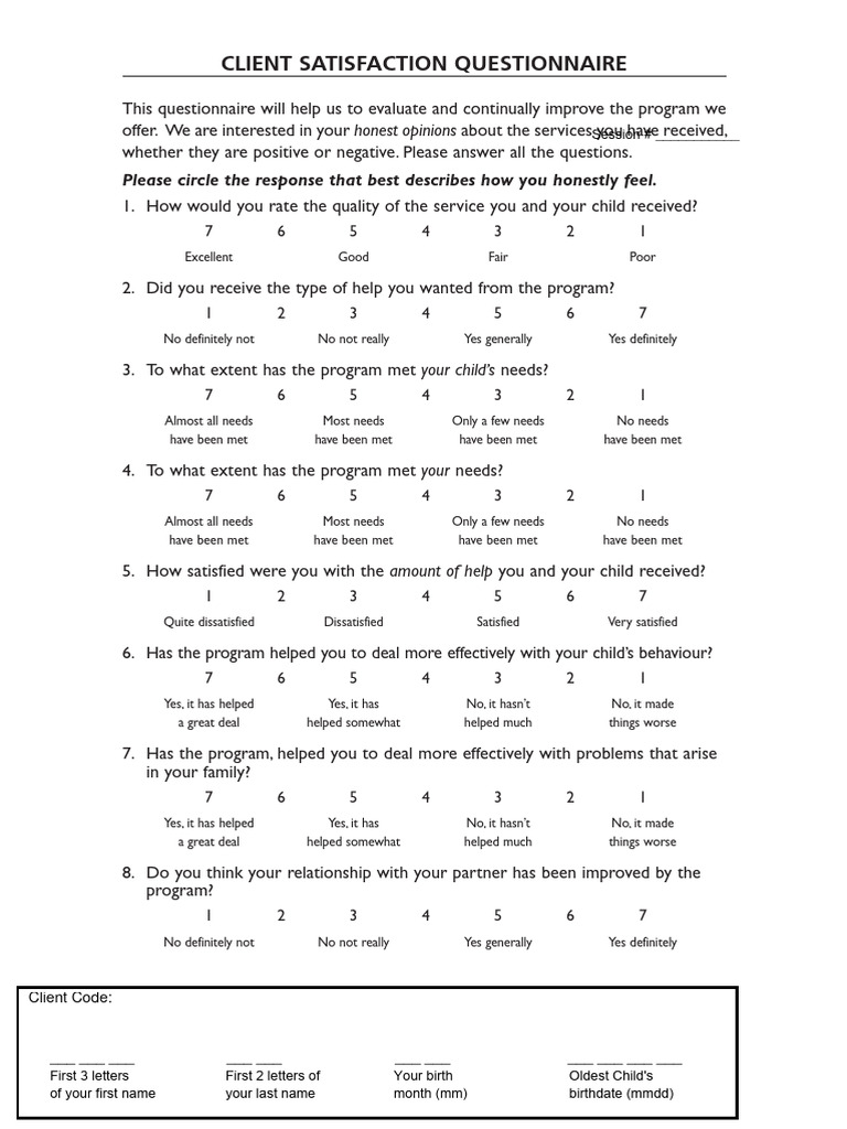 Project Market Questionnaire PDF | Download Free PDF | Questionnaire ...