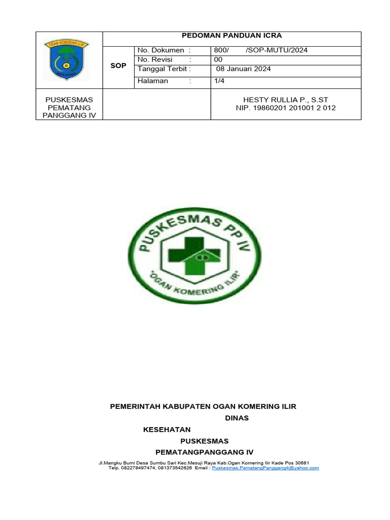 Panduan ICRA Puskesmas 2024 | PDF