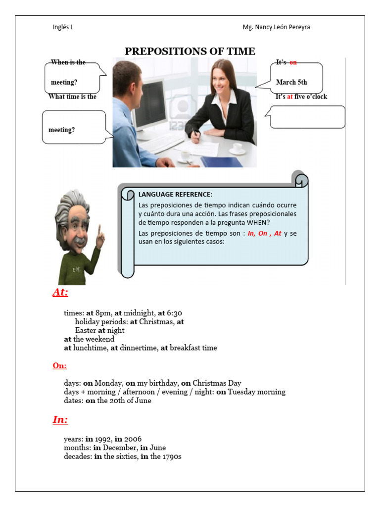 Preposition of Time | PDF | Entertainment Events | Traditions