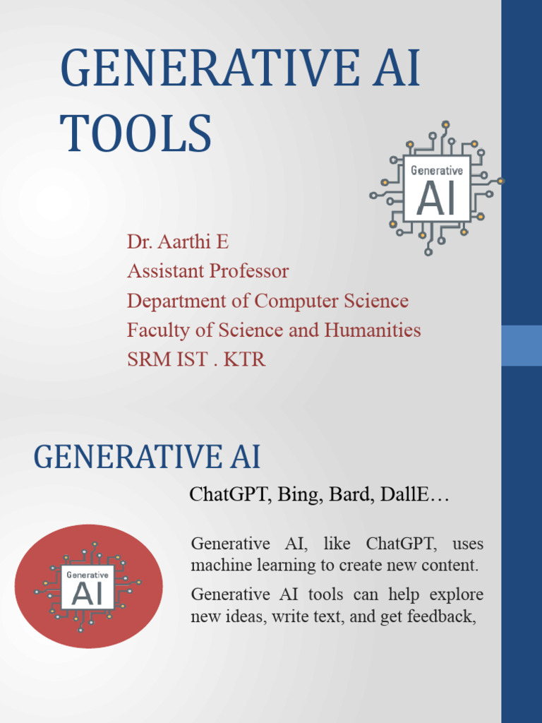 Generative Ai Tools | PDF | Artificial Intelligence | Intelligence (AI) & Semantics