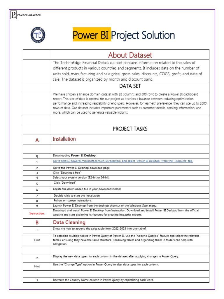 PBI Project Solution. | PDF | Computing | Software