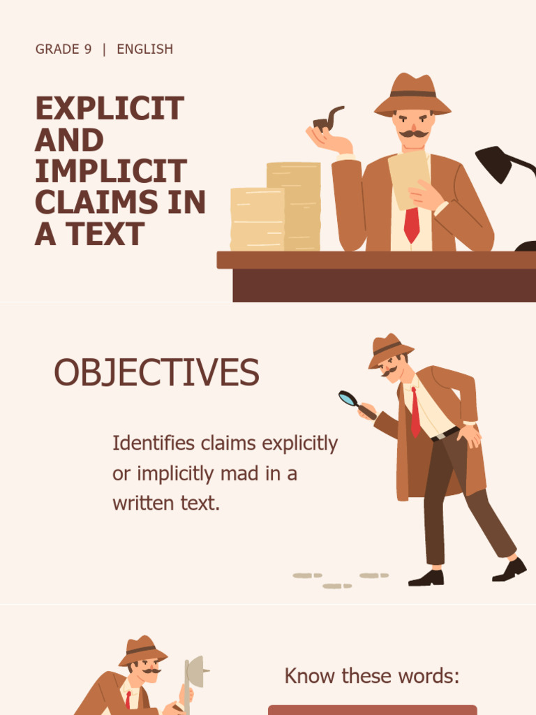 Explicit and Implicit Claims in A Text | PDF | Pandemic | Cognition