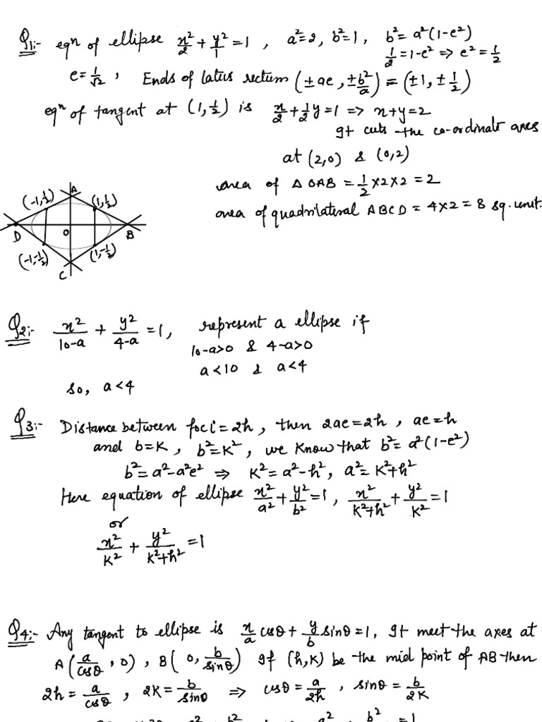 Ellipse Enhancement Assignment 1 Solutions | PDF