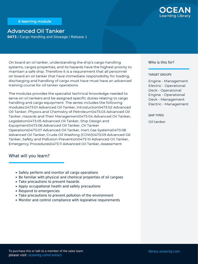 0473 Advanced Oil Tanker | PDF | Oil Tanker | Ships