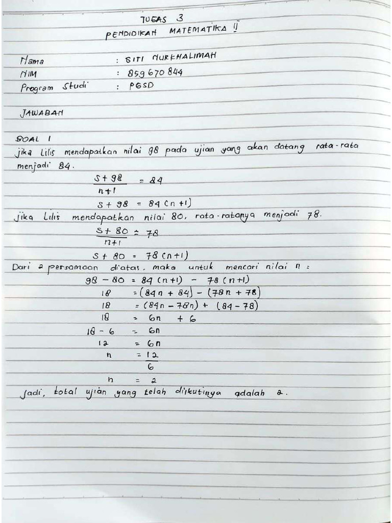 Tugas 3 Matematika | PDF