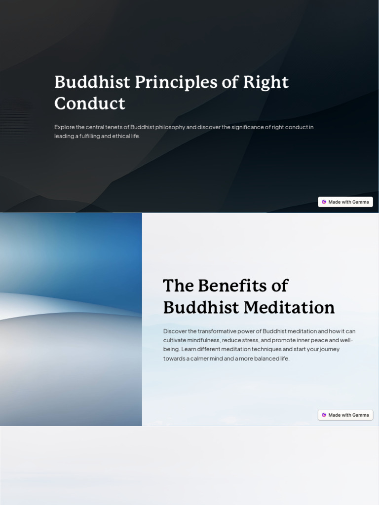 Buddhist Principles of Right Conduct | PDF | Noble Eightfold Path ...