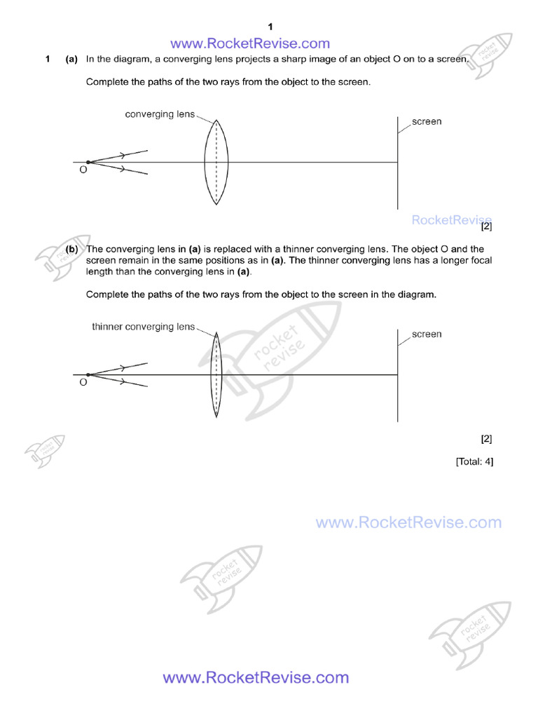 Thin Converging Lens QP | PDF