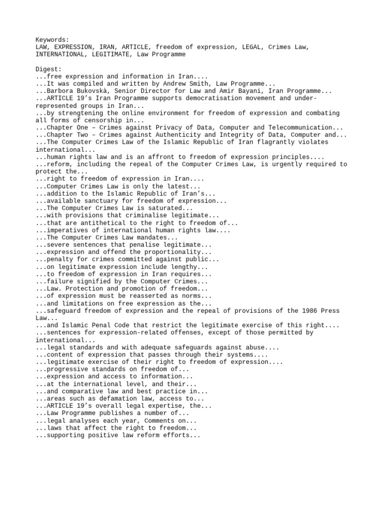 Digest 2024 03 01 003136 | PDF | Freedom Of Speech | Crime & Violence