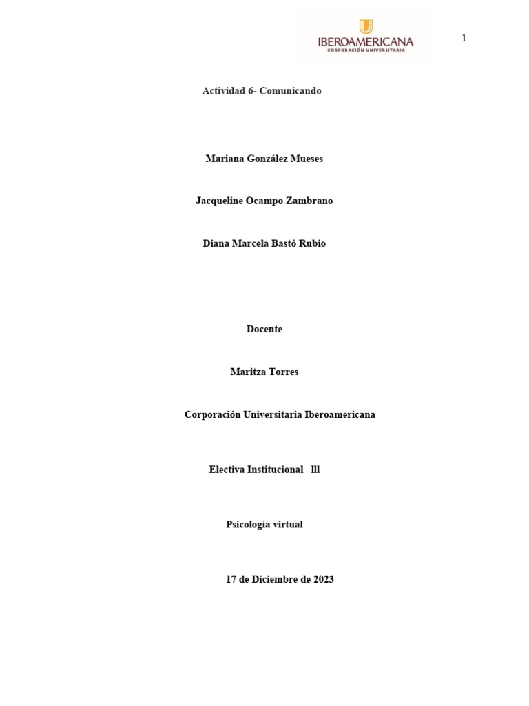 Actividad 6_Comunicando[1] Con | PDF | Diseño | Comunicación