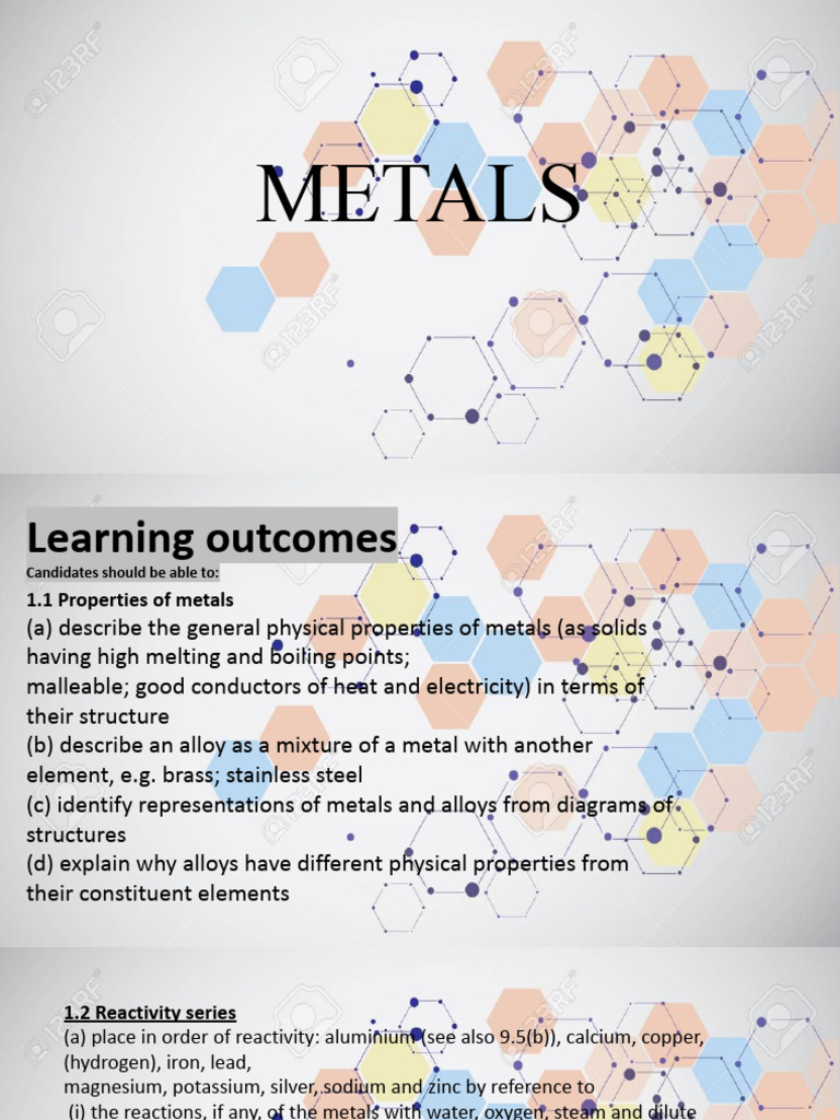 Metals | PDF | Rust | Alloy
