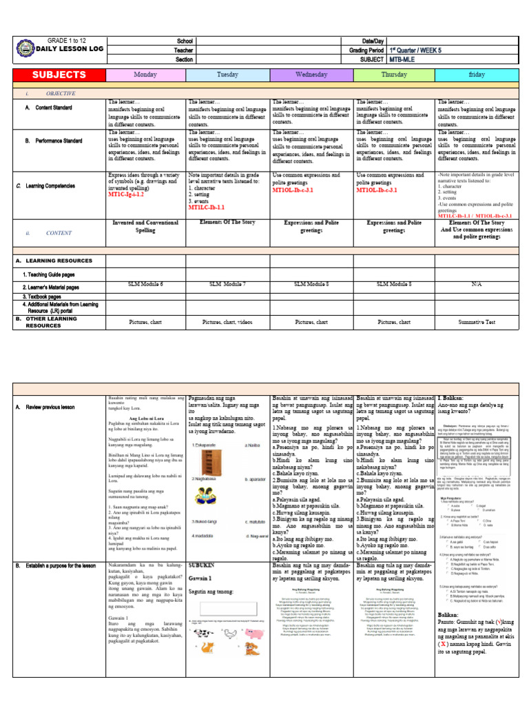 DLL-MTB_Q1_WK5 | PDF