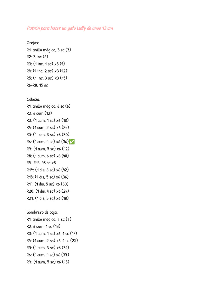 Gato Luffy Grande | PDF