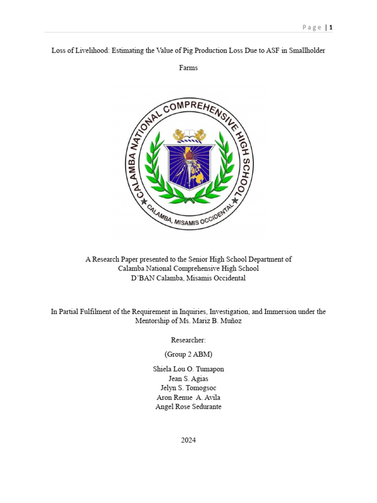 3IS ABM Grp2 Full Paper | PDF | Smallholding | Statistics
