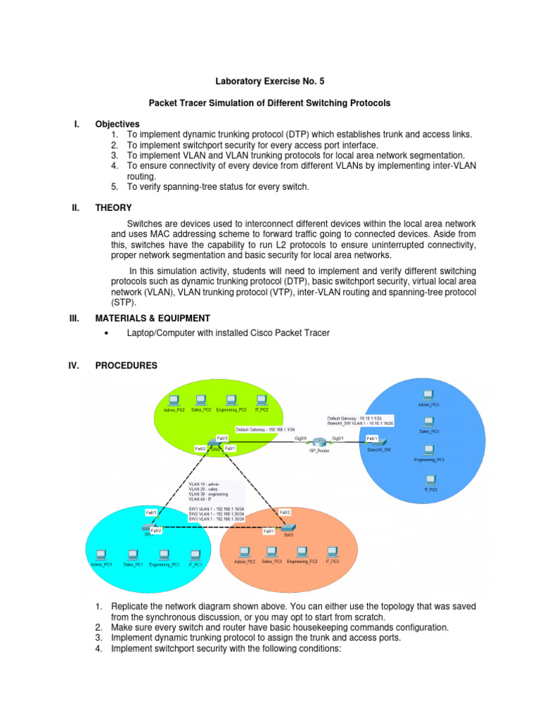Laboratory Exercise No 5 | PDF | Network Switch | Computer Network