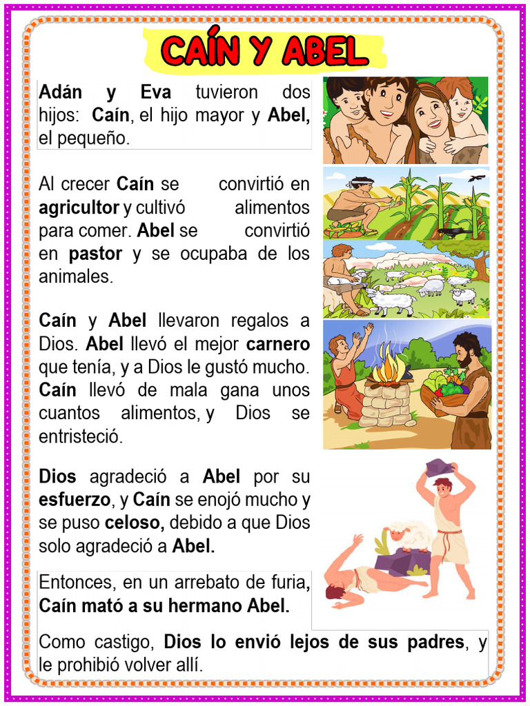 Historia de Caín y Abel: Celos y Castigo | PDF