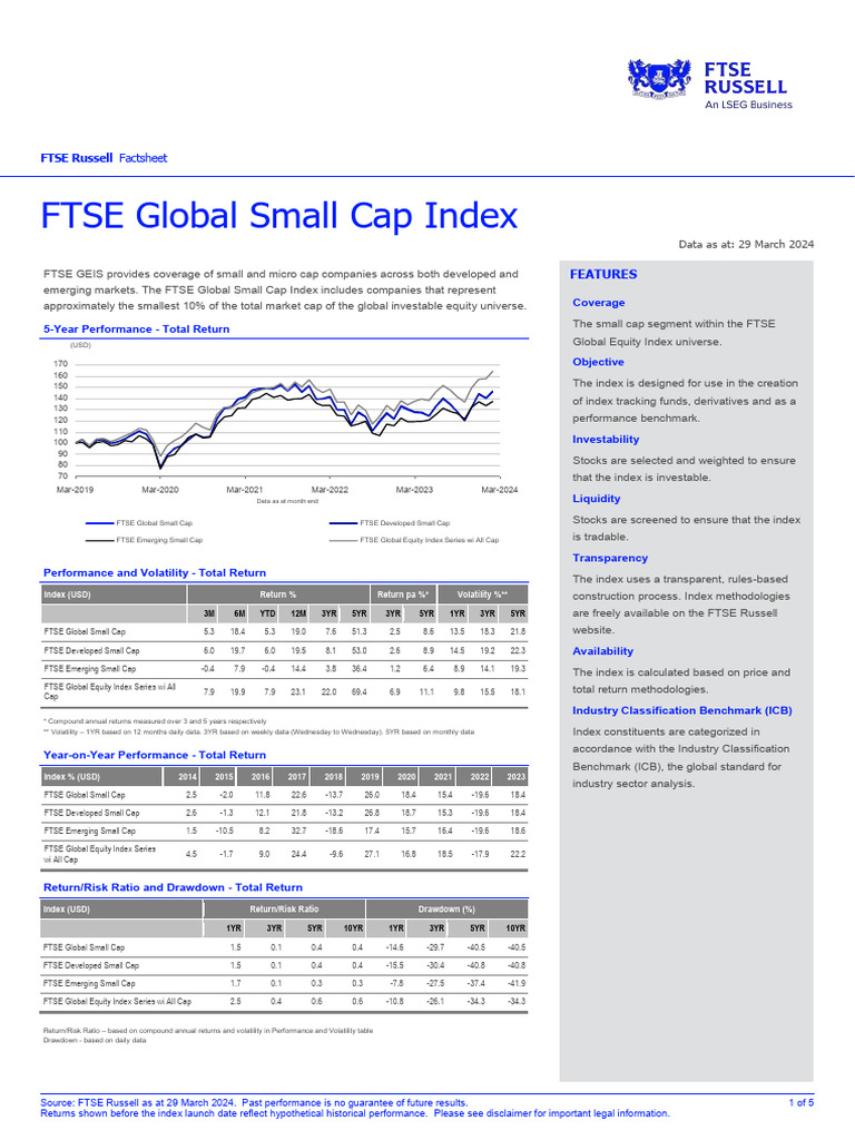 FTSE Global Small Cap Index | PDF | Stock Market Index | License