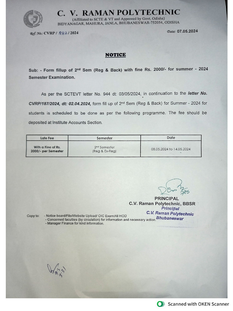 2ND Sem R & B Formfill Up With 2000 Fine Summer 2024 | PDF