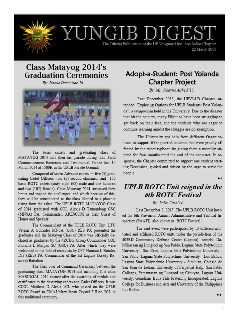 Yungib Digest 22 March 2014 | PDF
