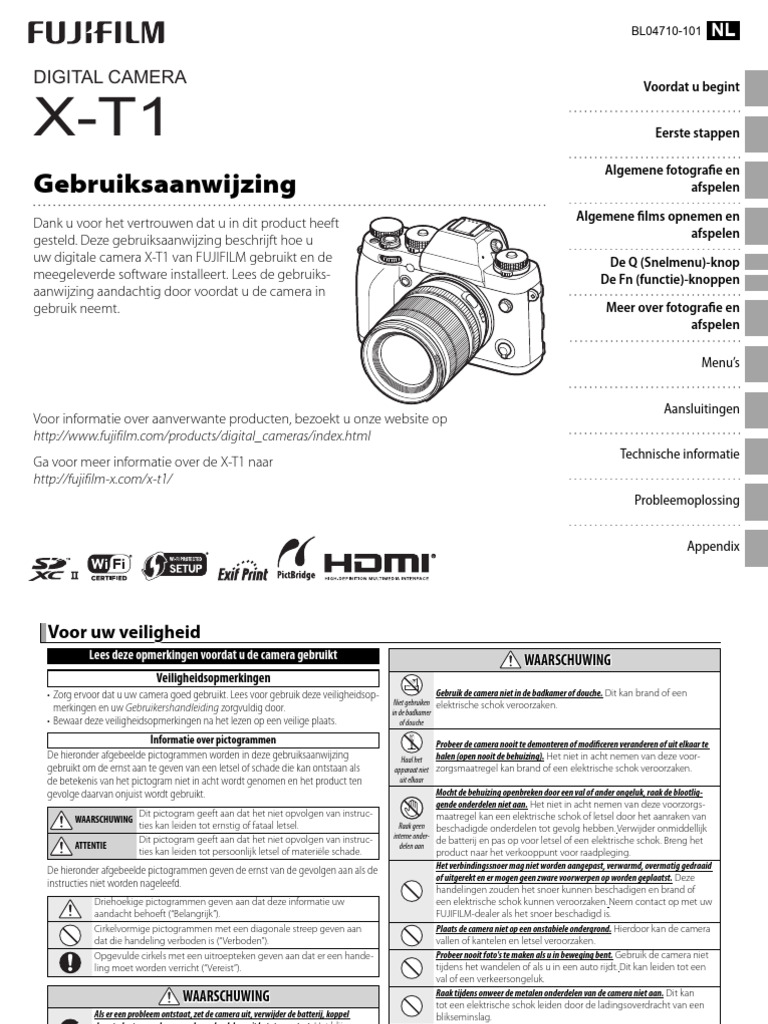 Fujifilm Xt1 Manual NL | PDF