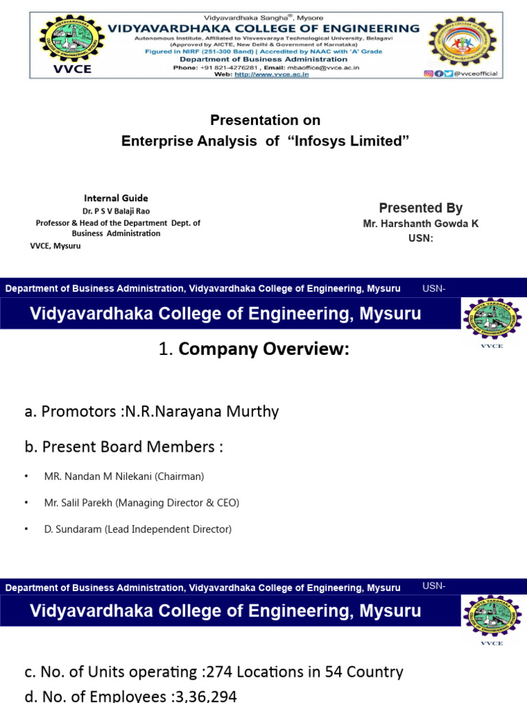 Infosys Limited Enterprise Analysis Report | PDF | Business