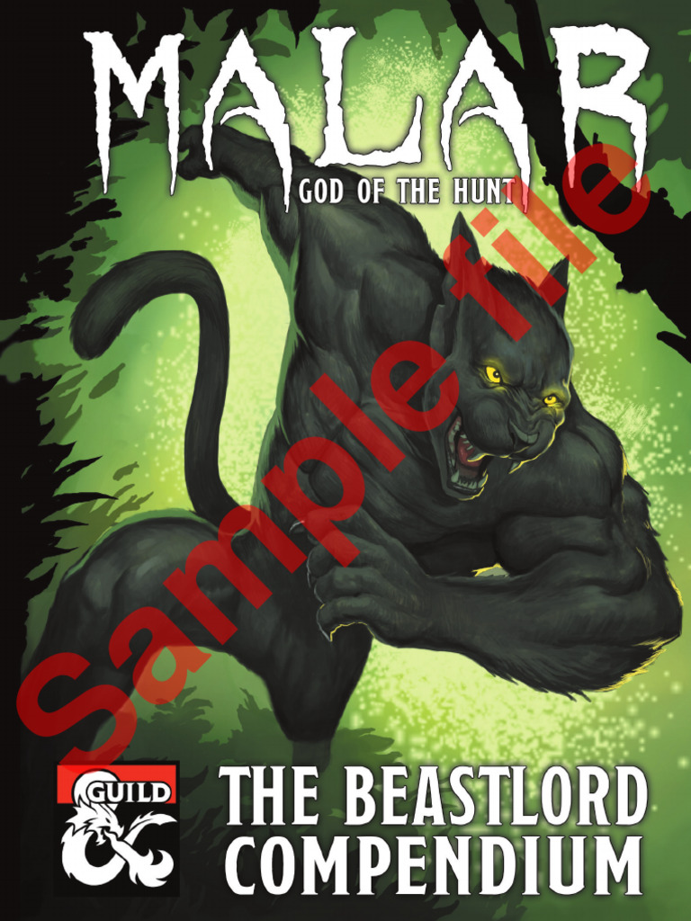 Malar - The Beastlord Compendium (sample) | PDF | Forgotten Realms ...