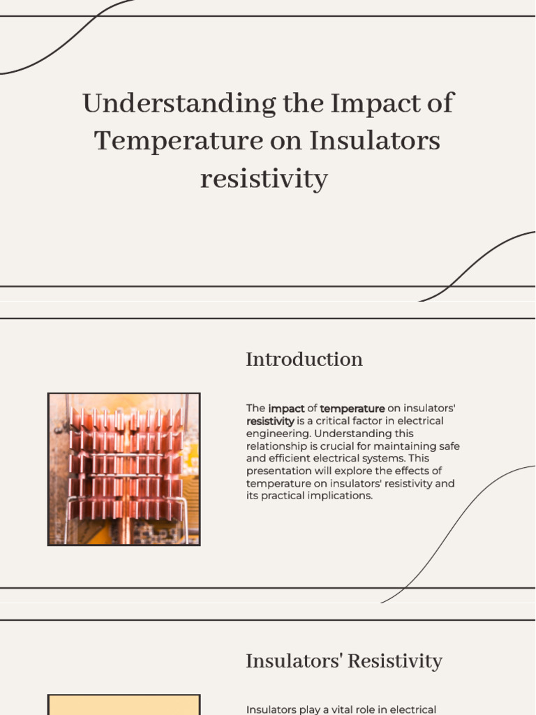 Temperature Effects on Insulators | PDF | Electrical Resistivity And ...