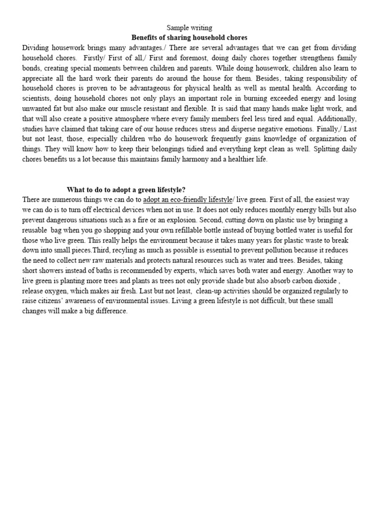 Sample writing | PDF | Water | Recycling