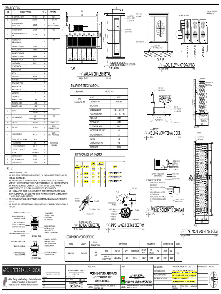 Accu Elev Shop Drawing: Equipment Specifications | PDF | Pipe (Fluid ...