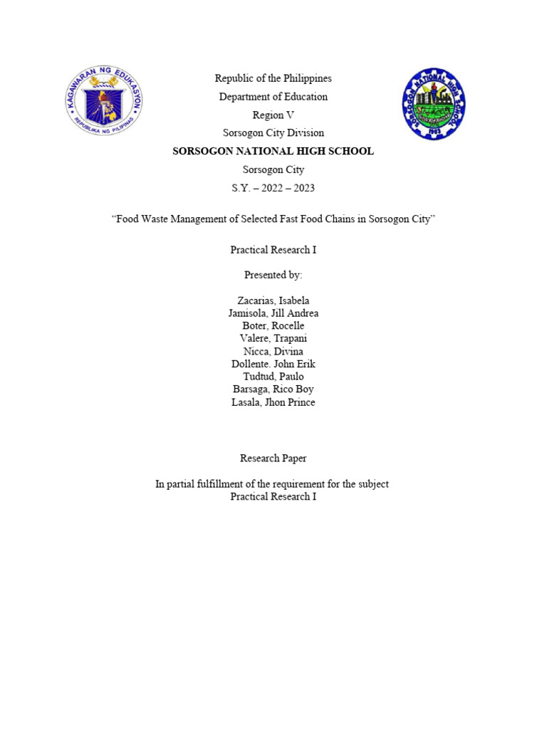 Chapter 1 PR1 | PDF | Waste Management | Waste