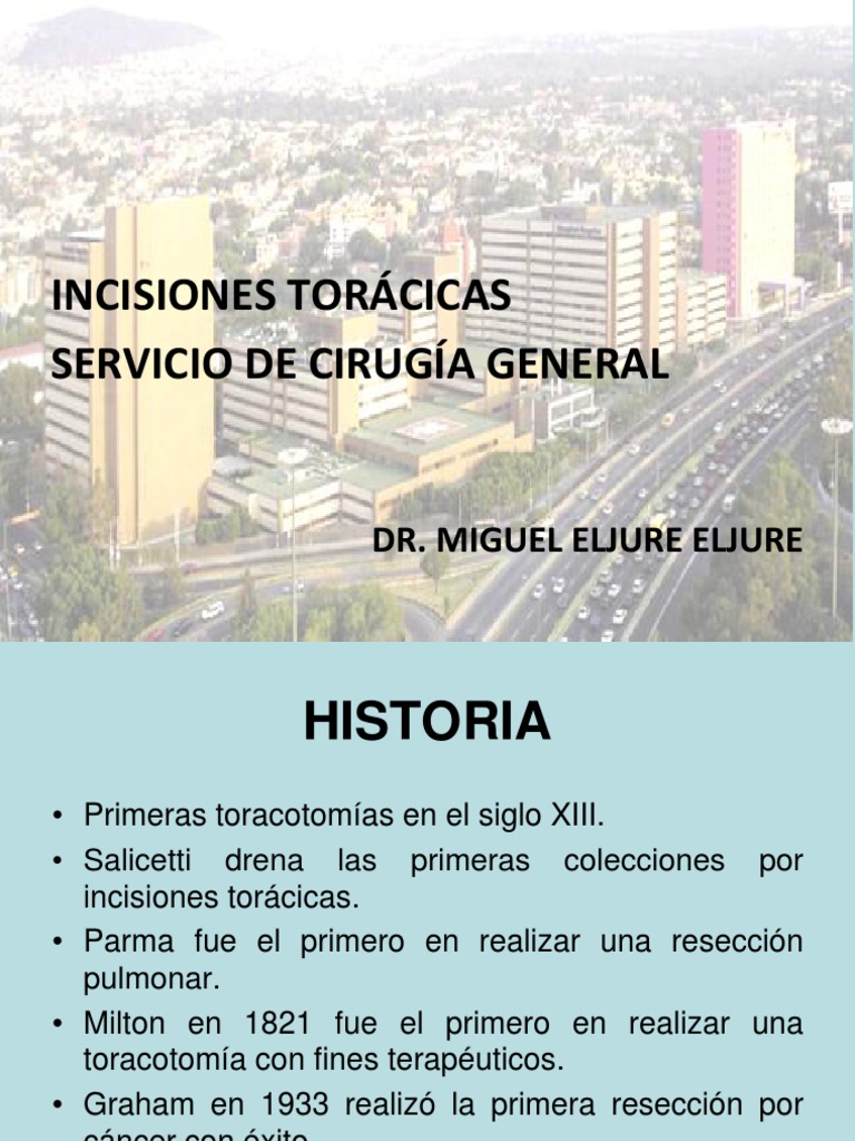 Incisiones Quirúrgicas Torácicas | PDF | Tórax | Pulmón