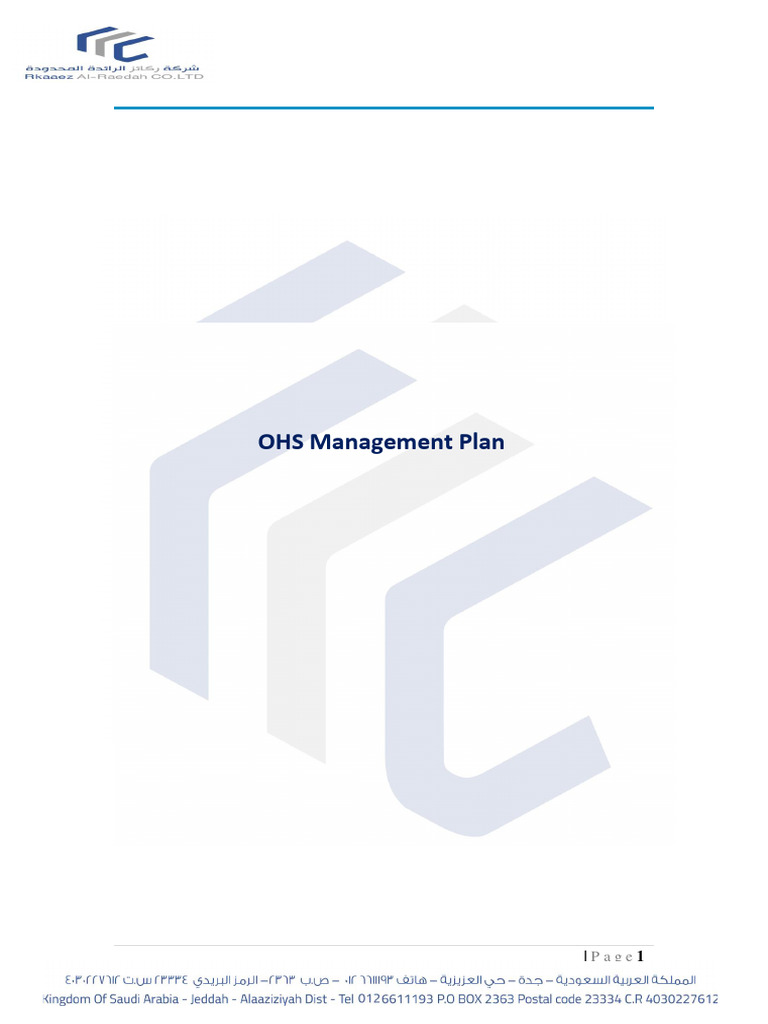 RRC_OHS Policy Plan | PDF | Occupational Safety And Health | Risk