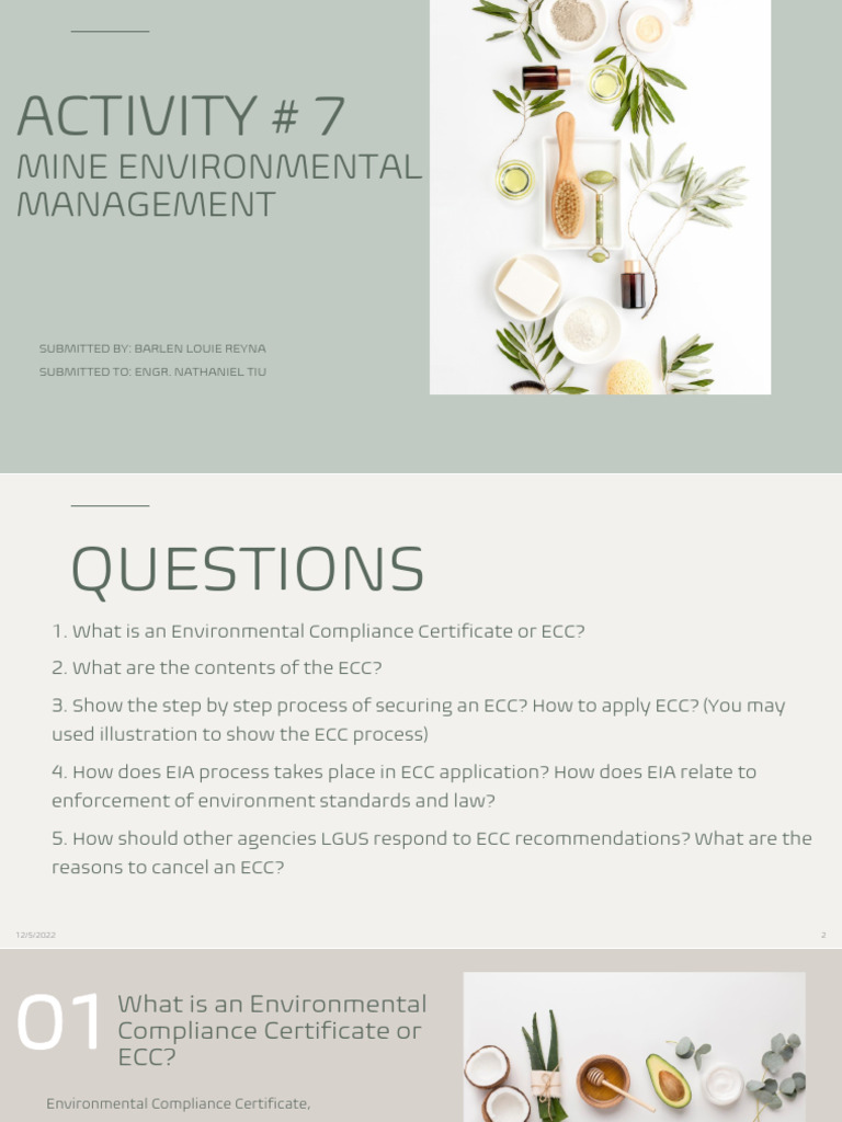 Securing an Environmental Compliance Certificate | PDF | Environmental ...