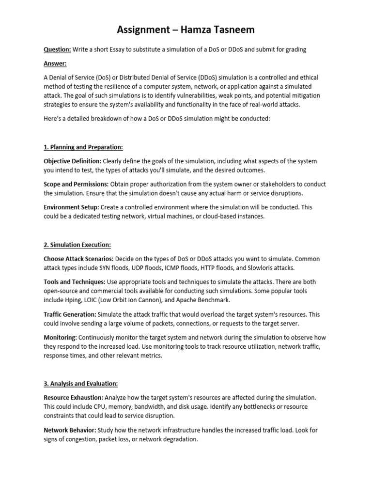 Network Security | PDF | Denial Of Service Attack | Simulation