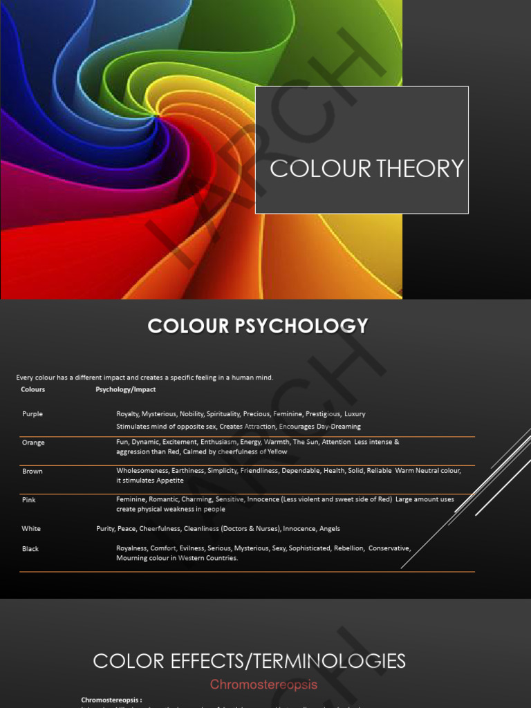 Colour Theory (4) - Watermark | PDF | Color | Rgb Color Model