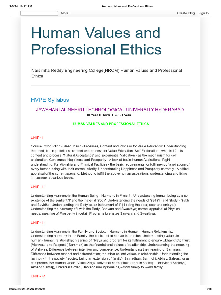 Human Values & Ethics Course Guide | PDF | Happiness | Goal