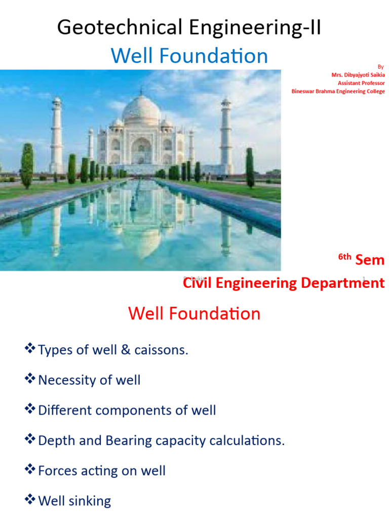 Well Foundation | PDF | Foundation (Engineering) | Building Engineering