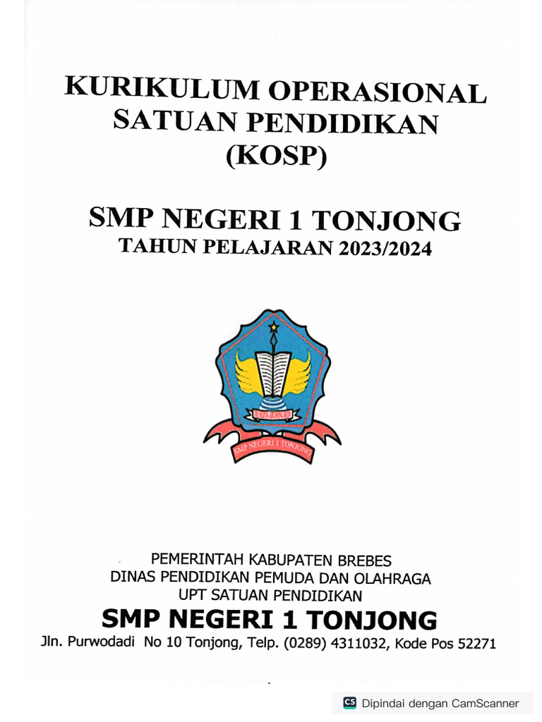 KOSP SMP Negeri 1 Tonjong | PDF