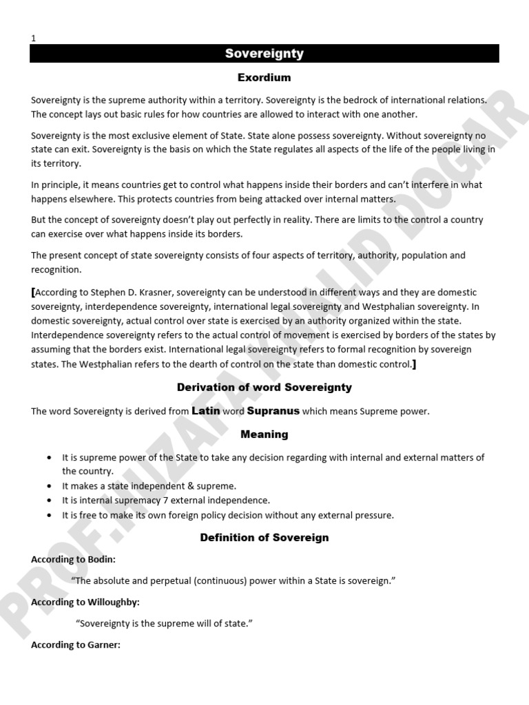 Sovereignty | Download Free PDF | Sovereignty | State (Polity)