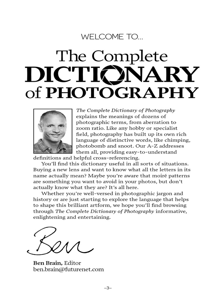The_complete_dictionary_of_Photography | PDF | Camera | Camera Lens