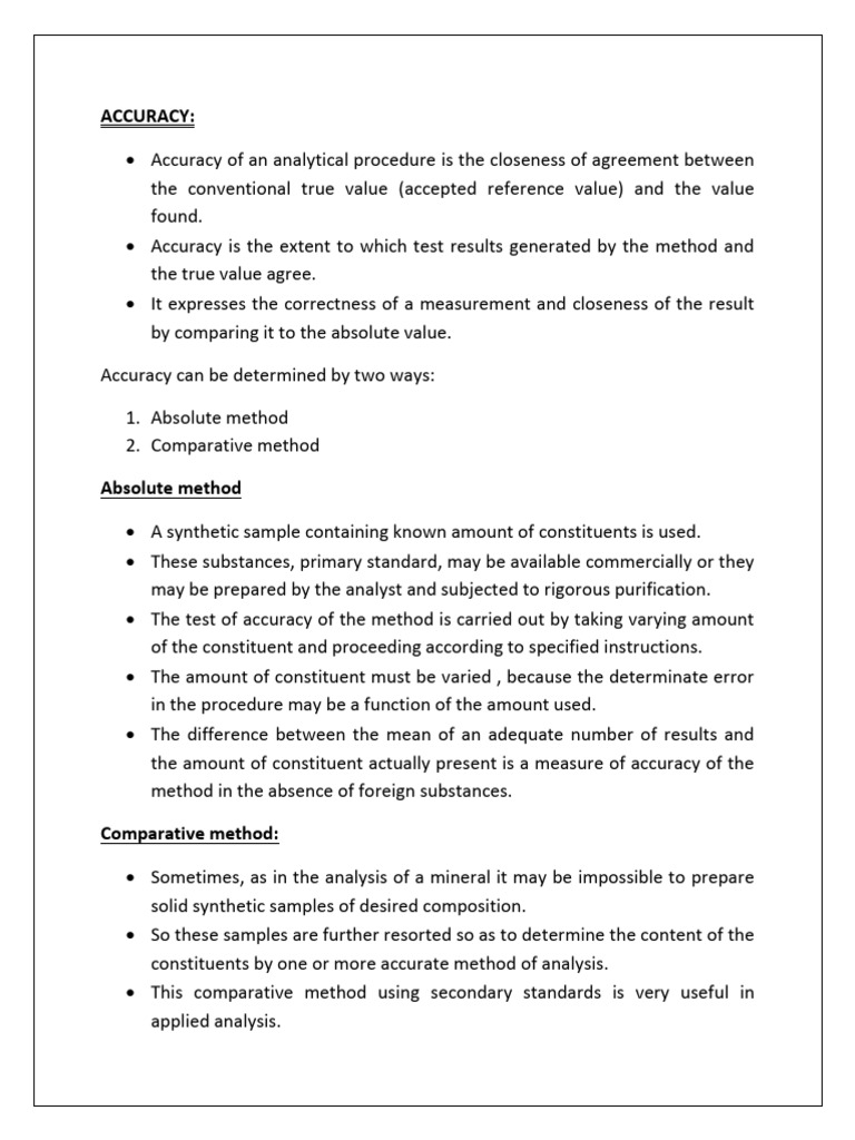 Accuracy Precision Pdf Accuracy And Precision Measurement 