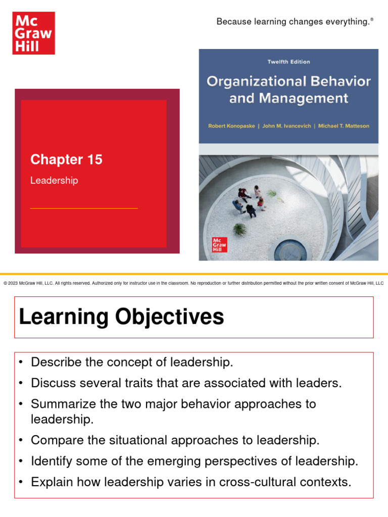 Chapter 15 - Leadership | PDF | Leadership | Transformational Leadership