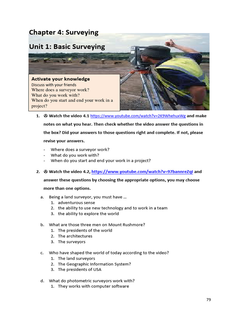 Introduction to Basic Surveying Techniques | PDF | Surveying | Word