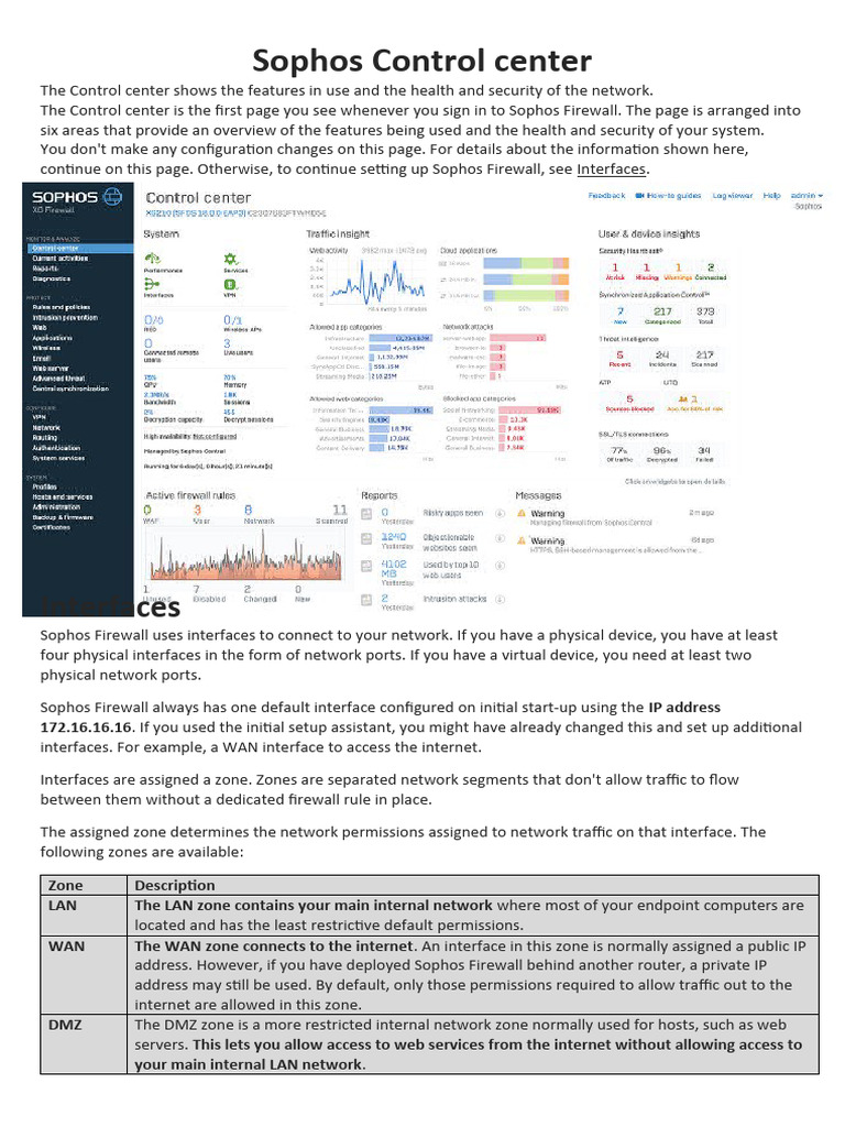 Sophos Control center Startup | PDF | Ip Address | Computer Network