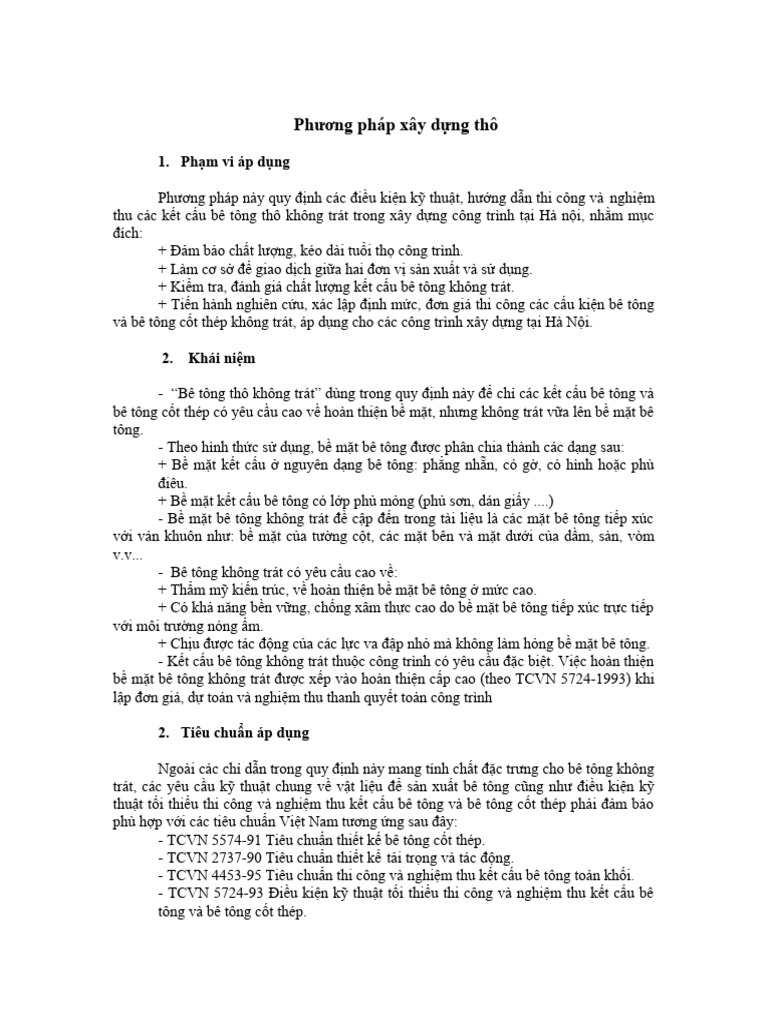 Phuong Phap XD Tho | PDF