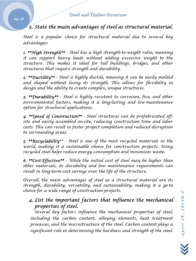 Steel 3-7 Assignment Edit | Download Free PDF | Strength Of Materials | Steel
