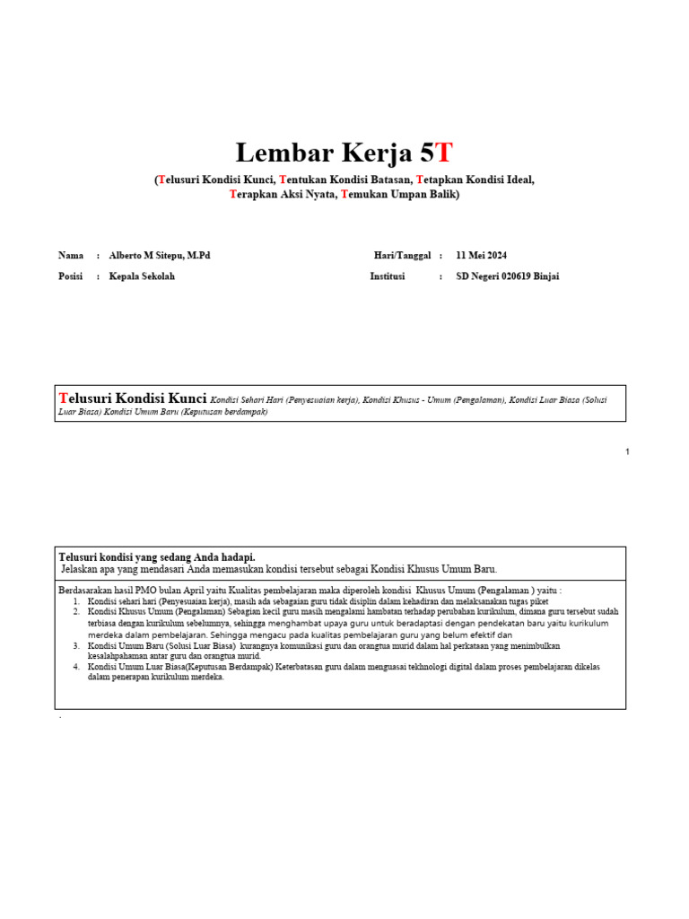 LK 1 - 5T Keputusan Berdampak edit | PDF