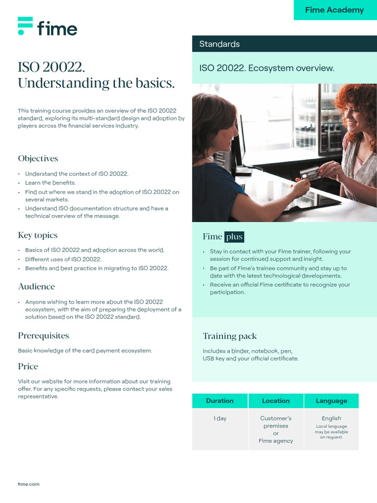 Fime Academy ISO 20022 Overview | PDF | International Organization For Standardization | Computing
