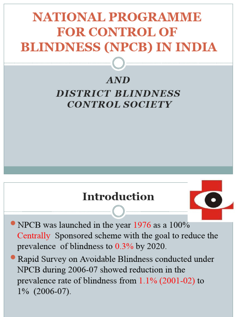 National Programme For Control of Blindness | PDF