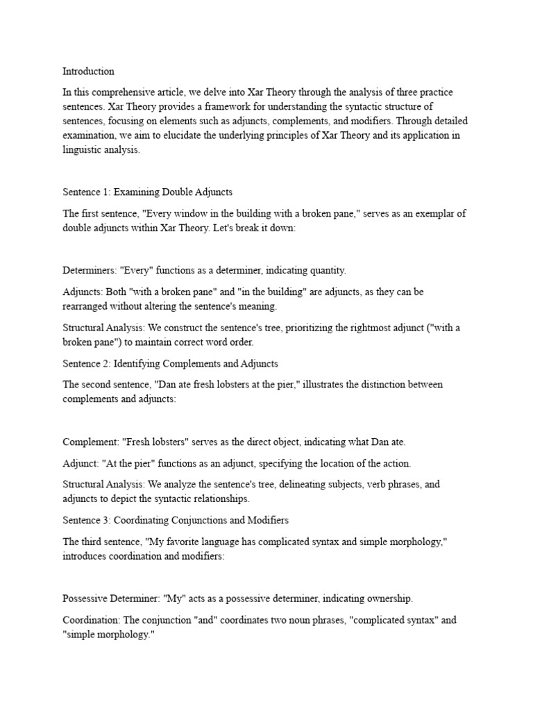 X bar | PDF | Syntax | Phrase